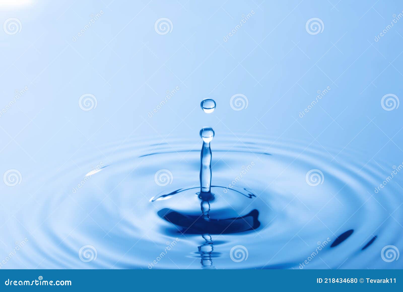 Drop of Water. Water Droplet Falling Impact with Water Surface Stock ...