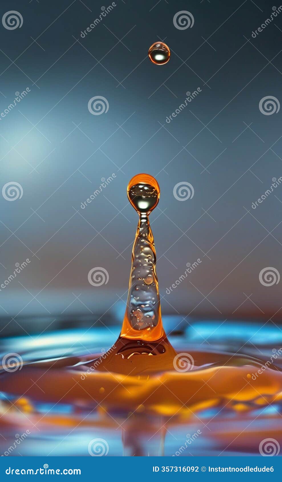 Translucent Drop Of Liquid Blue Hydration Cream With Hyaluron For ...