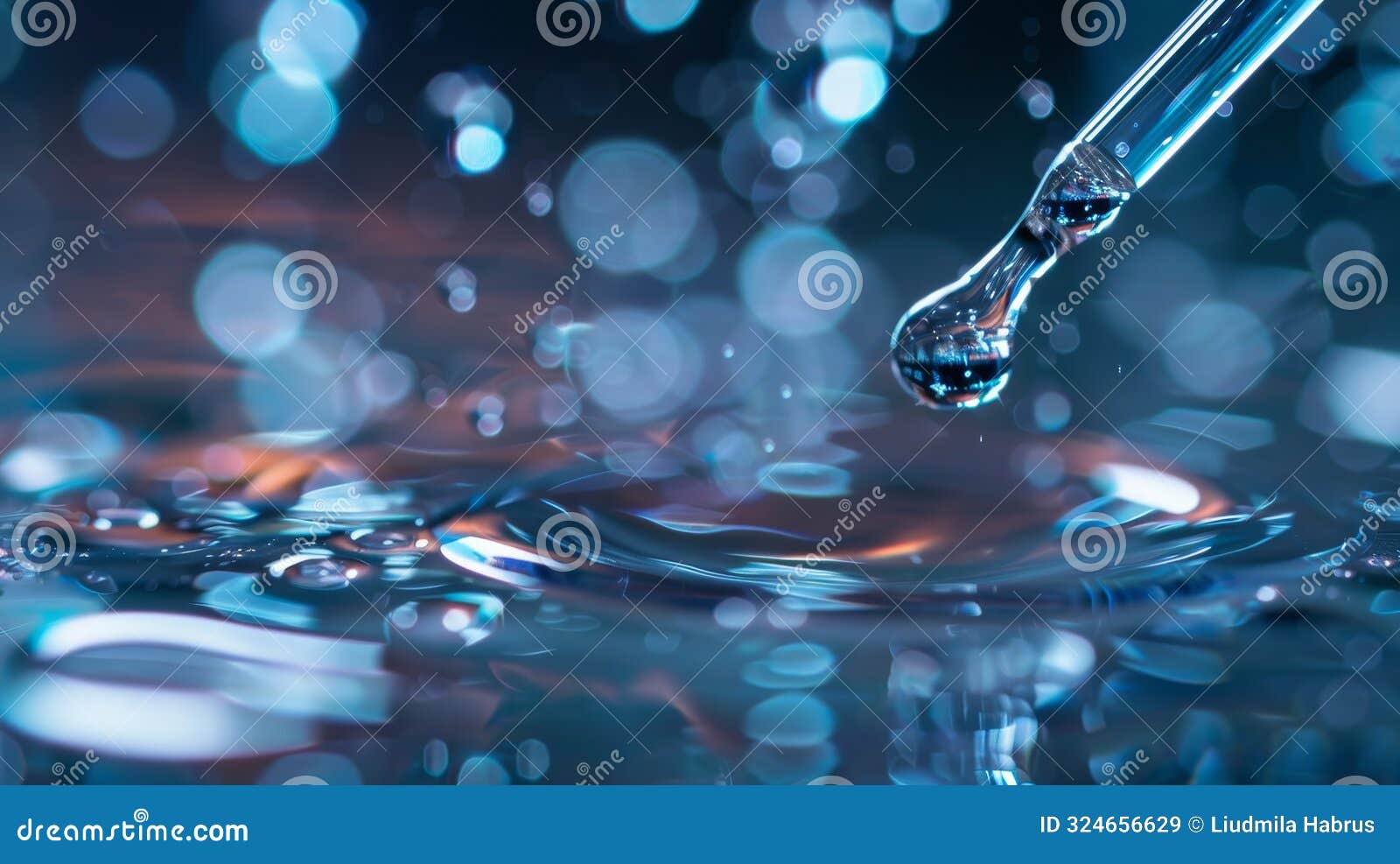 A Drop of Water is Falling into a Body of Water Stock Image - Image of ...