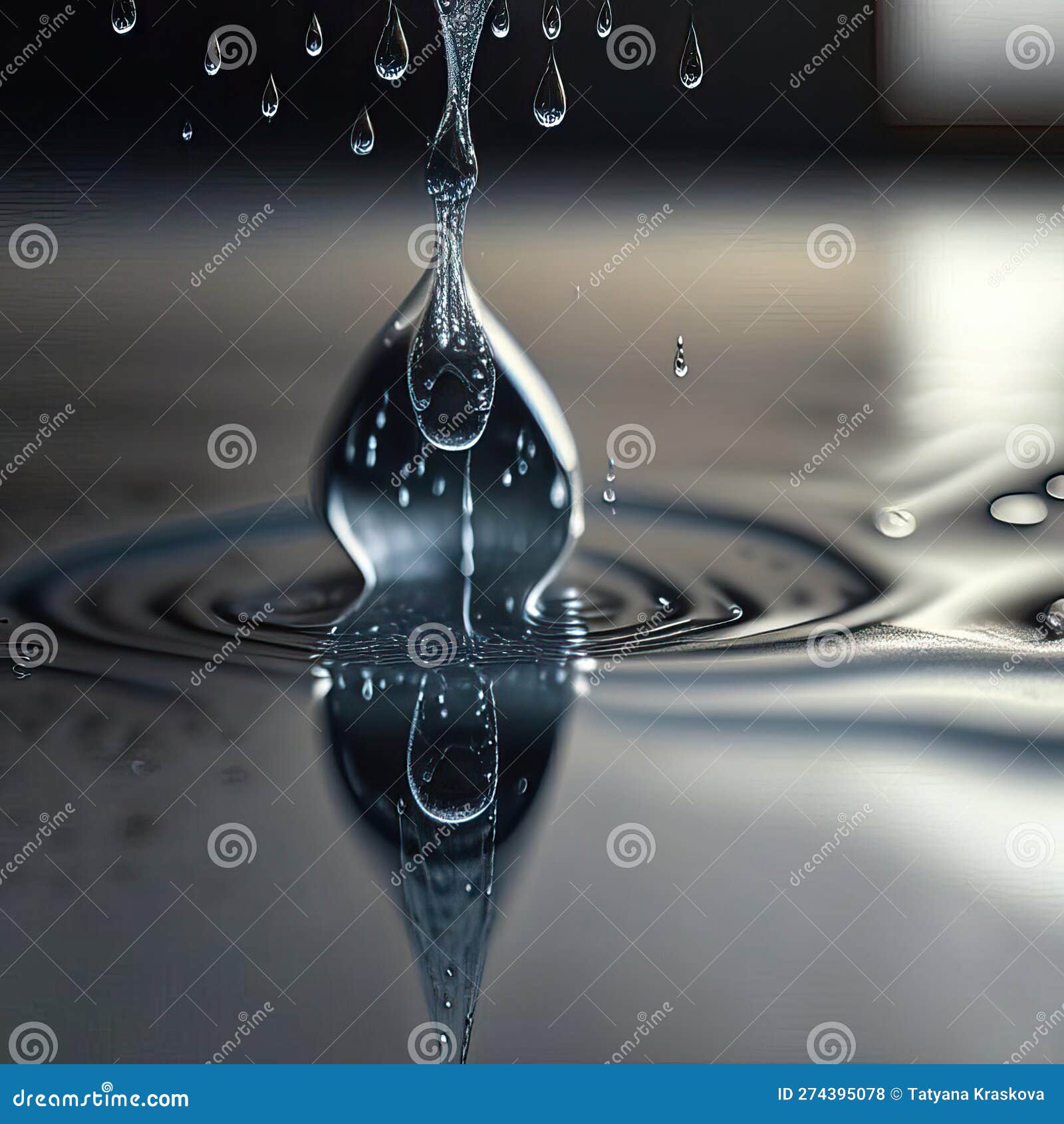 Water drop falling stock illustration. Illustration of background ...
