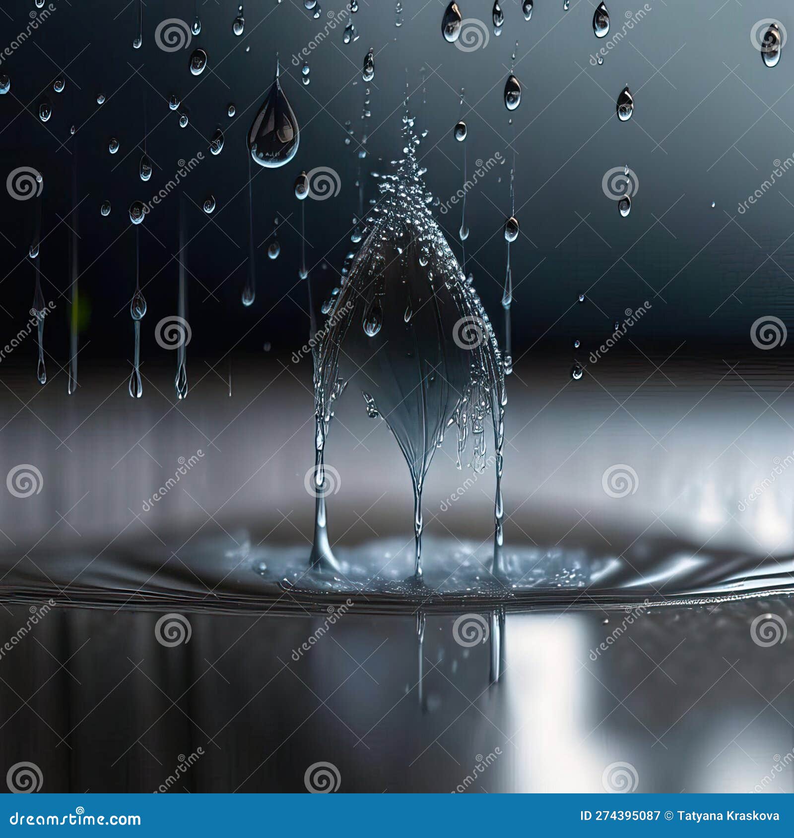 Water drop falling stock illustration. Illustration of clean - 274395087