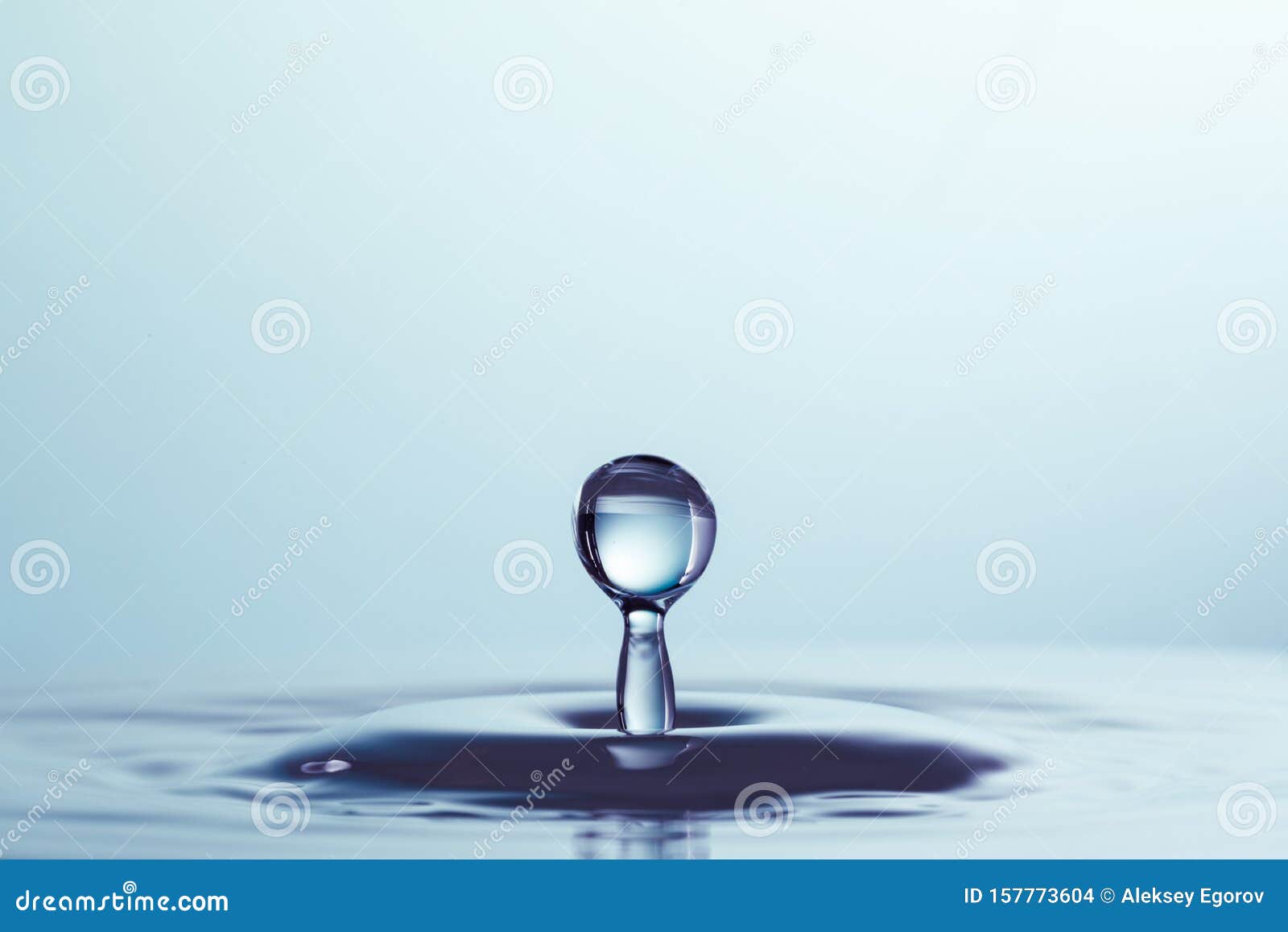 Drop of Water Falling Down in the Water Stock Photo - Image of liquid ...
