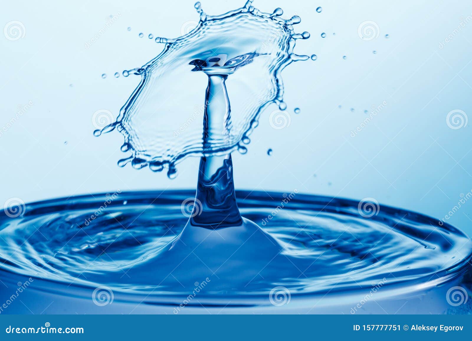 Drop of Water Falling Down in the Water Stock Image - Image of ...