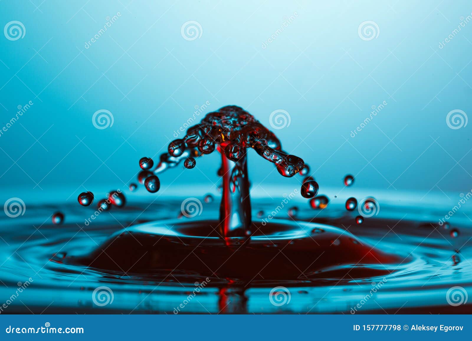 Drop of Water Falling Down in the Water Stock Photo - Image of ...