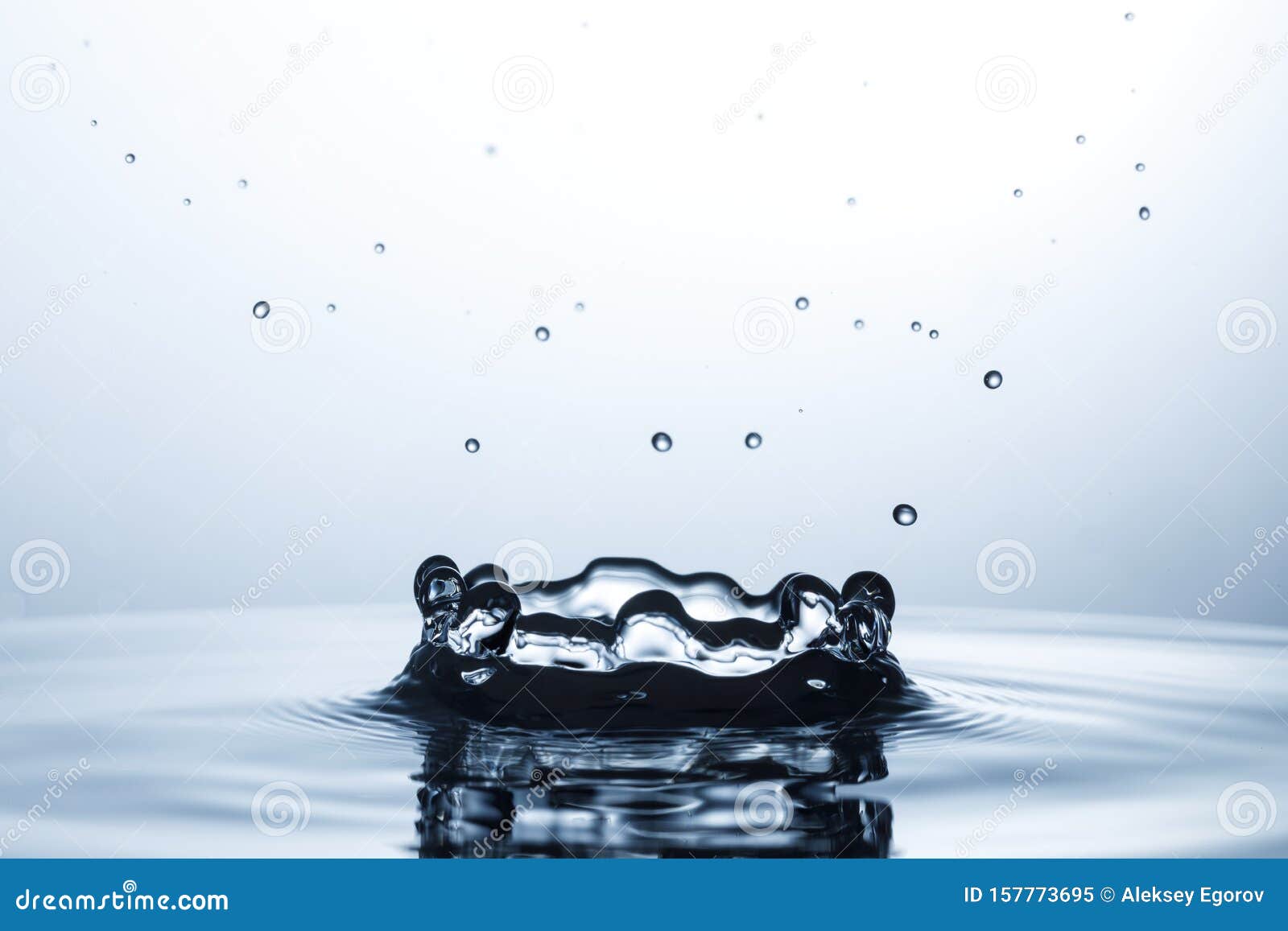 Drop of Water Falling Down in the Water Stock Image - Image of color ...