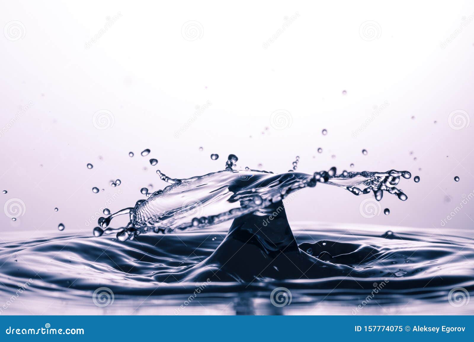 Drop of Water Falling Down in the Water Stock Image - Image of liquid ...