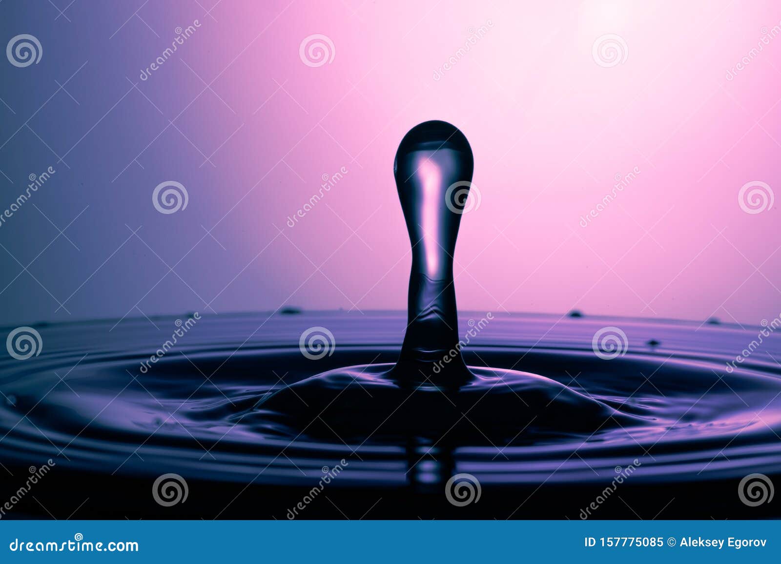 Drop of Water Falling Down in the Water Stock Image - Image of ...