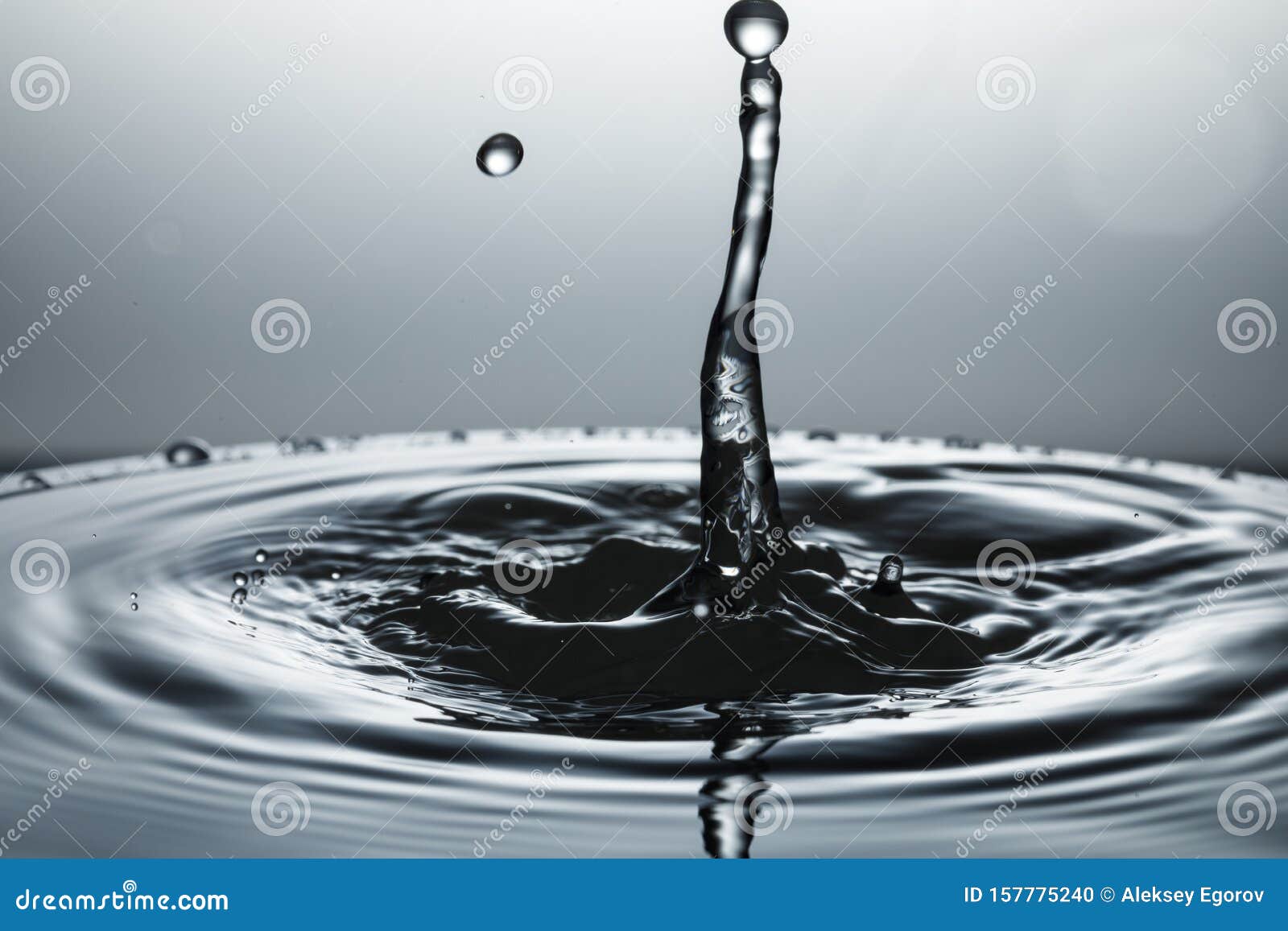 Drop of Water Falling Down in the Water Stock Photo - Image of falling ...