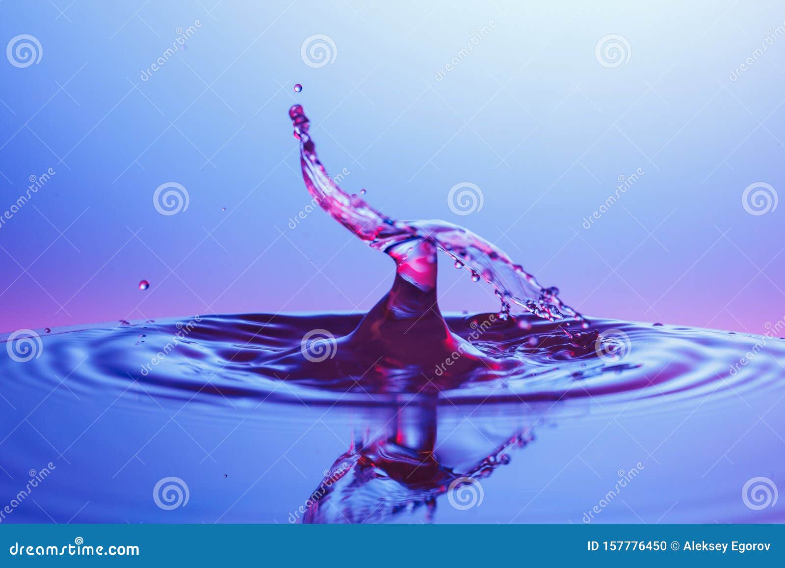 Drop of Water Falling Down in the Water Stock Photo - Image of ...
