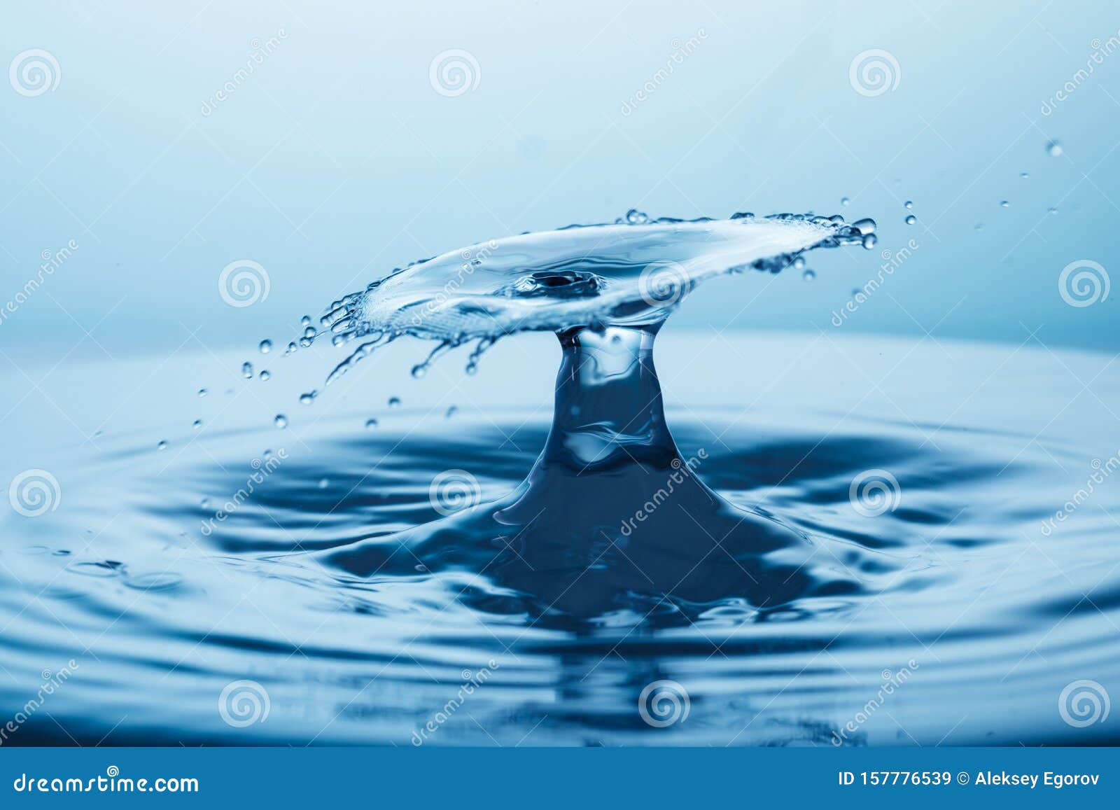 Drop of Water Falling Down in the Water Stock Image - Image of detail ...