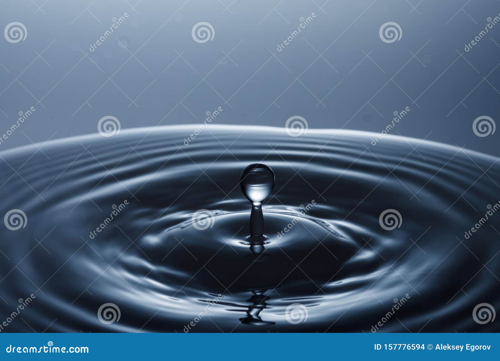 Drop of Water Falling Down in the Water Stock Photo - Image of drop ...