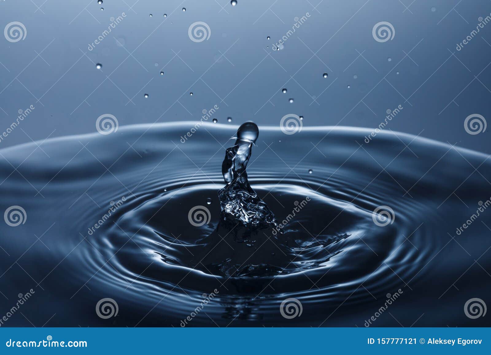 Drop of Water Falling Down in the Water Stock Image - Image of beauty ...