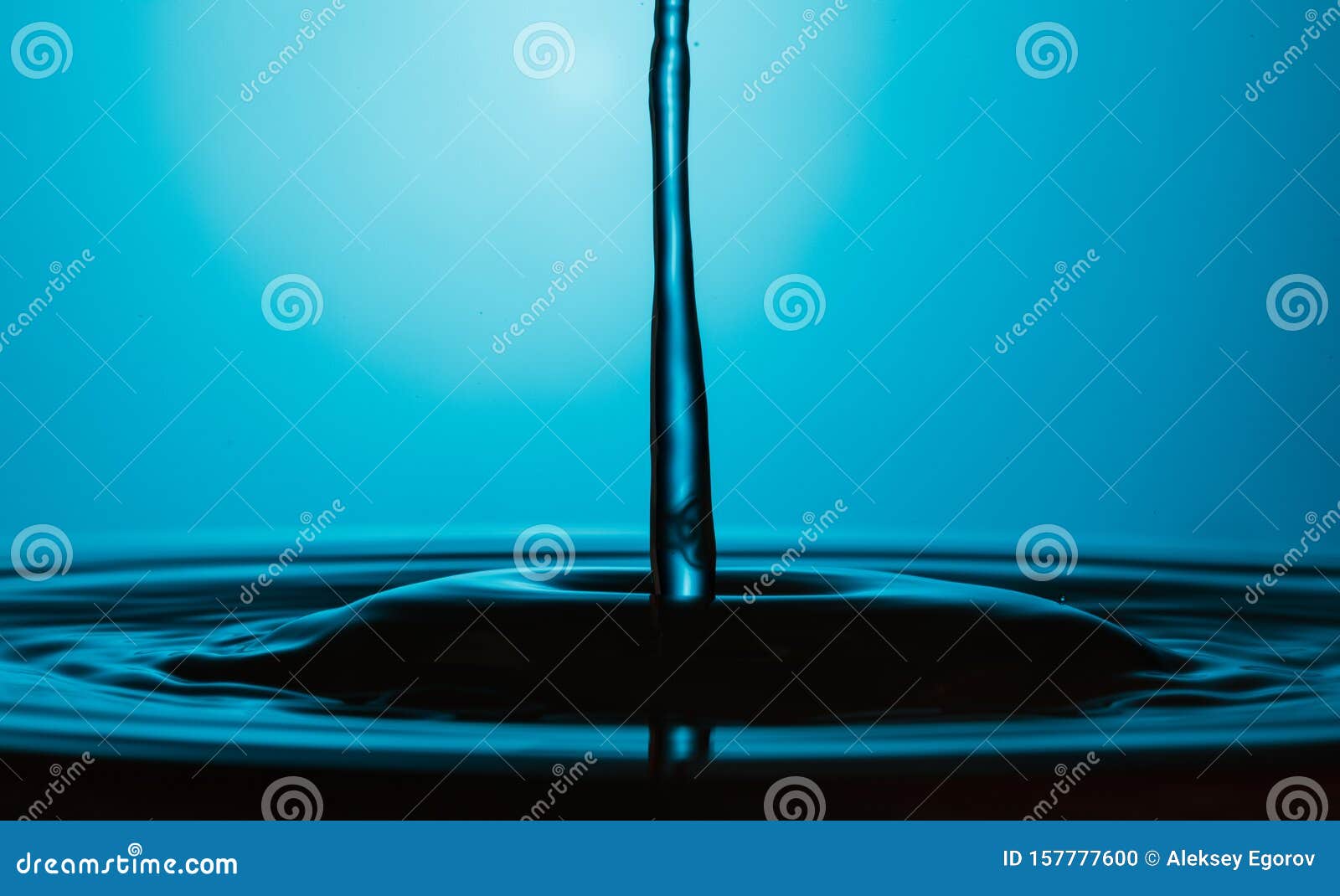 Drop of Water Falling Down in the Water Stock Photo - Image of abstract ...