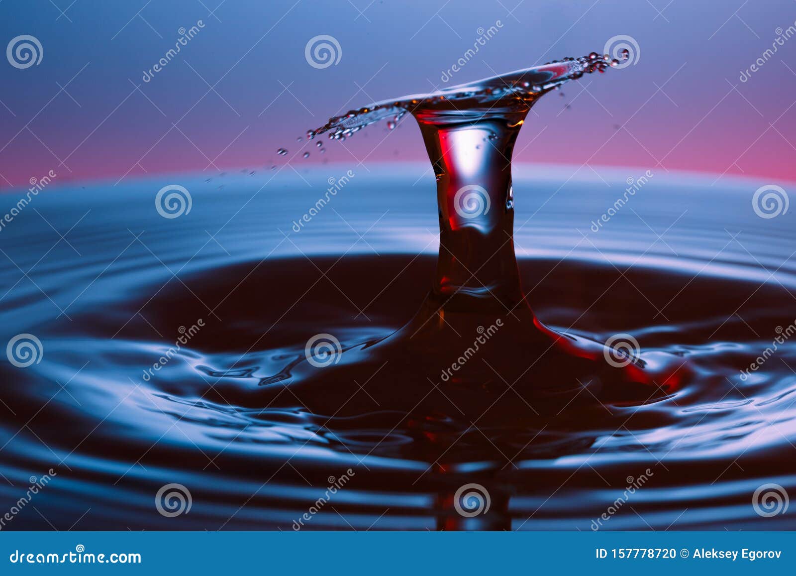 Drop of Water Falling Down in the Water Stock Photo - Image of aqua ...