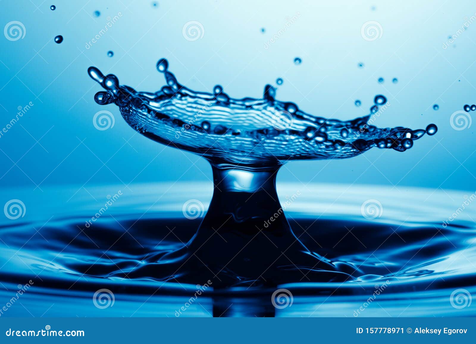 Drop of Water Falling Down in the Water Stock Image - Image of detail ...