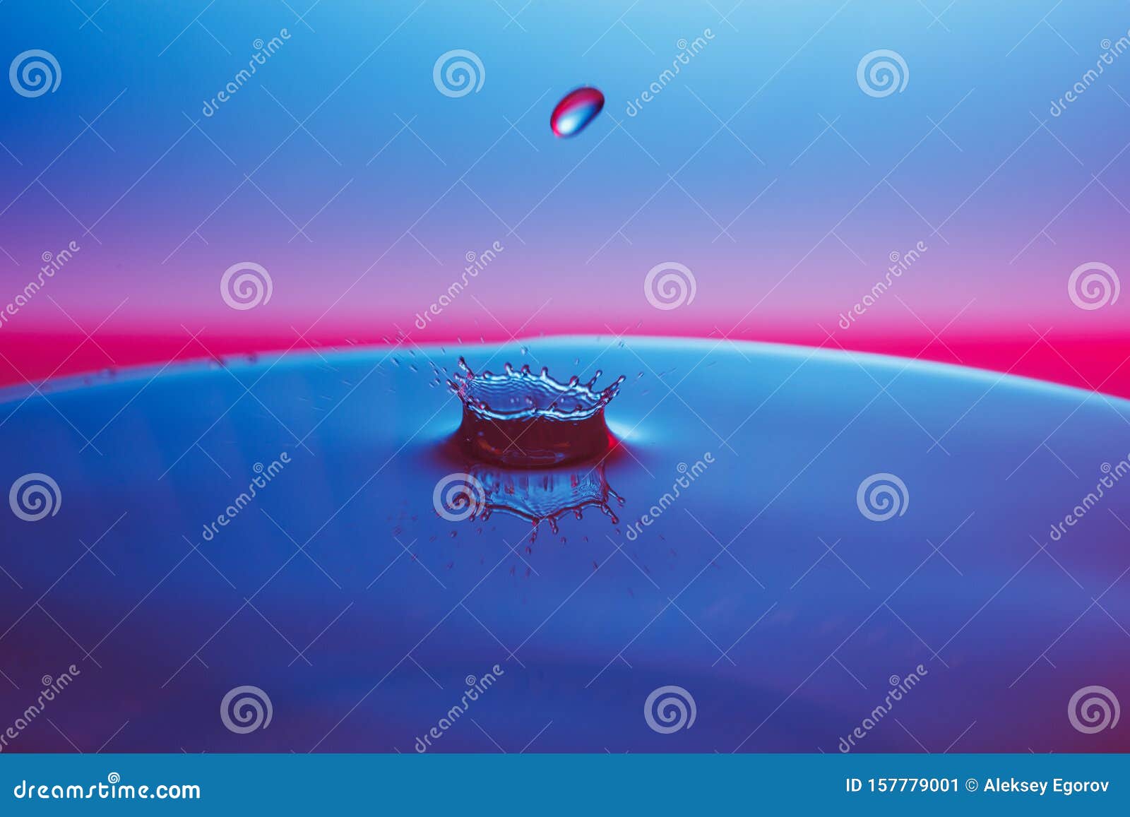 Drop of Water Falling Down in the Water Stock Image - Image of instant ...