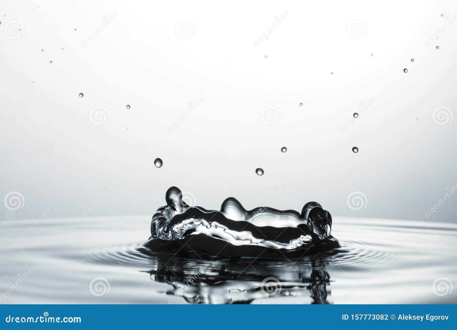 Drop of Water Falling Down in the Water Stock Photo - Image of impact ...