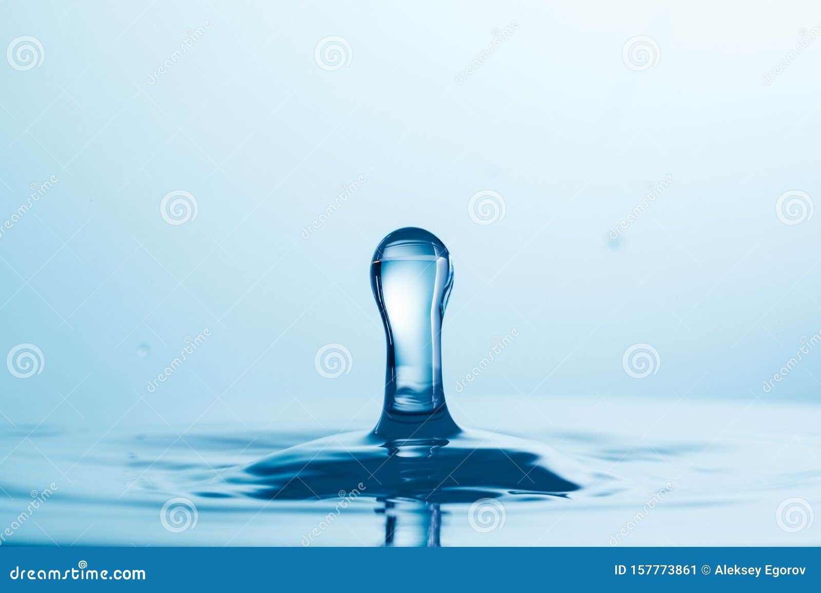 Drop of Water Falling Down in the Water Stock Image - Image of color ...