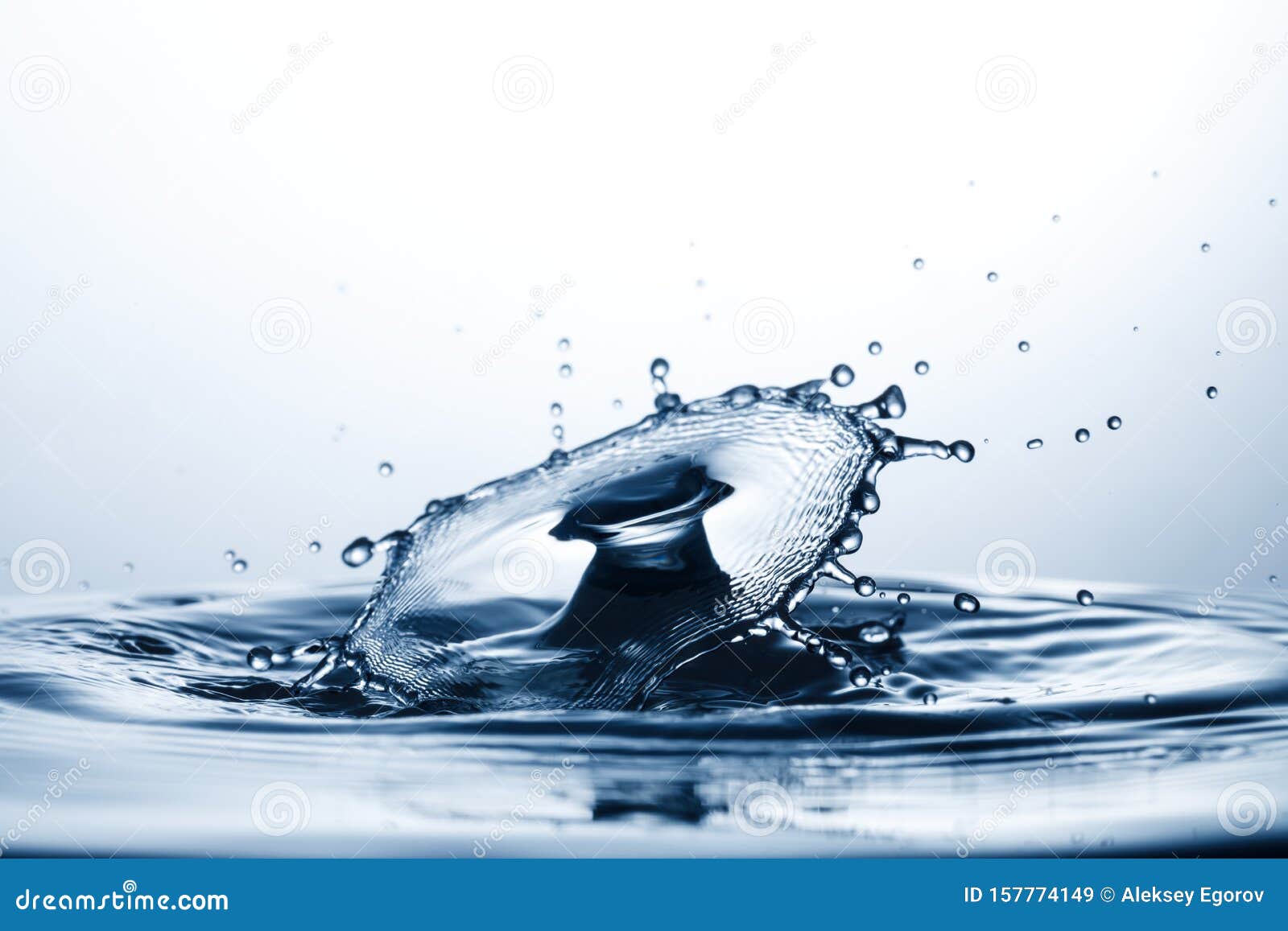 Drop of Water Falling Down in the Water Stock Image - Image of liquid ...