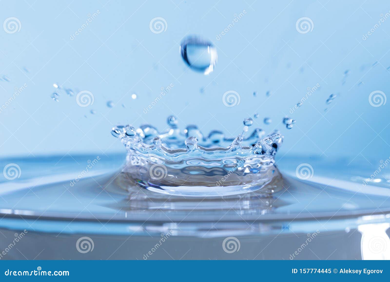 Drop of Water Falling Down in the Water Stock Image - Image of drop ...