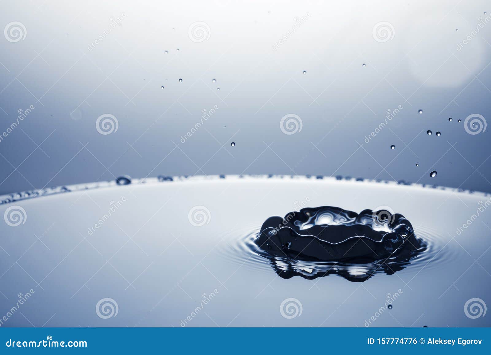 Drop of Water Falling Down in the Water Stock Photo - Image of calm ...