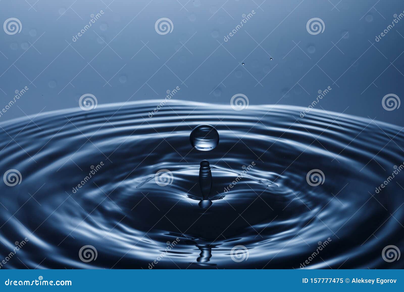 Drop of Water Falling Down in the Water Stock Image - Image of color ...