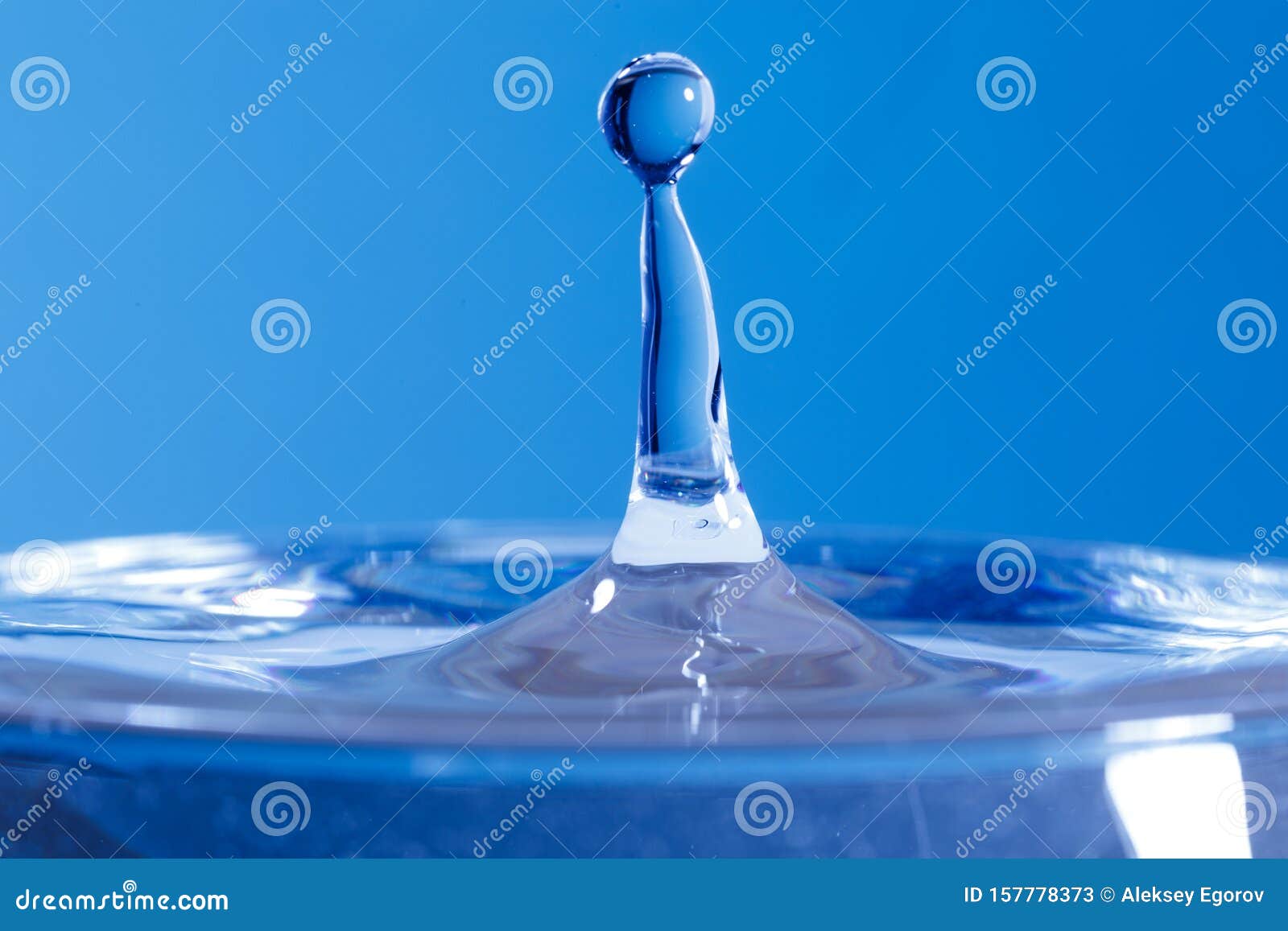 Drop of Water Falling Down in the Water Stock Image - Image of abstract ...