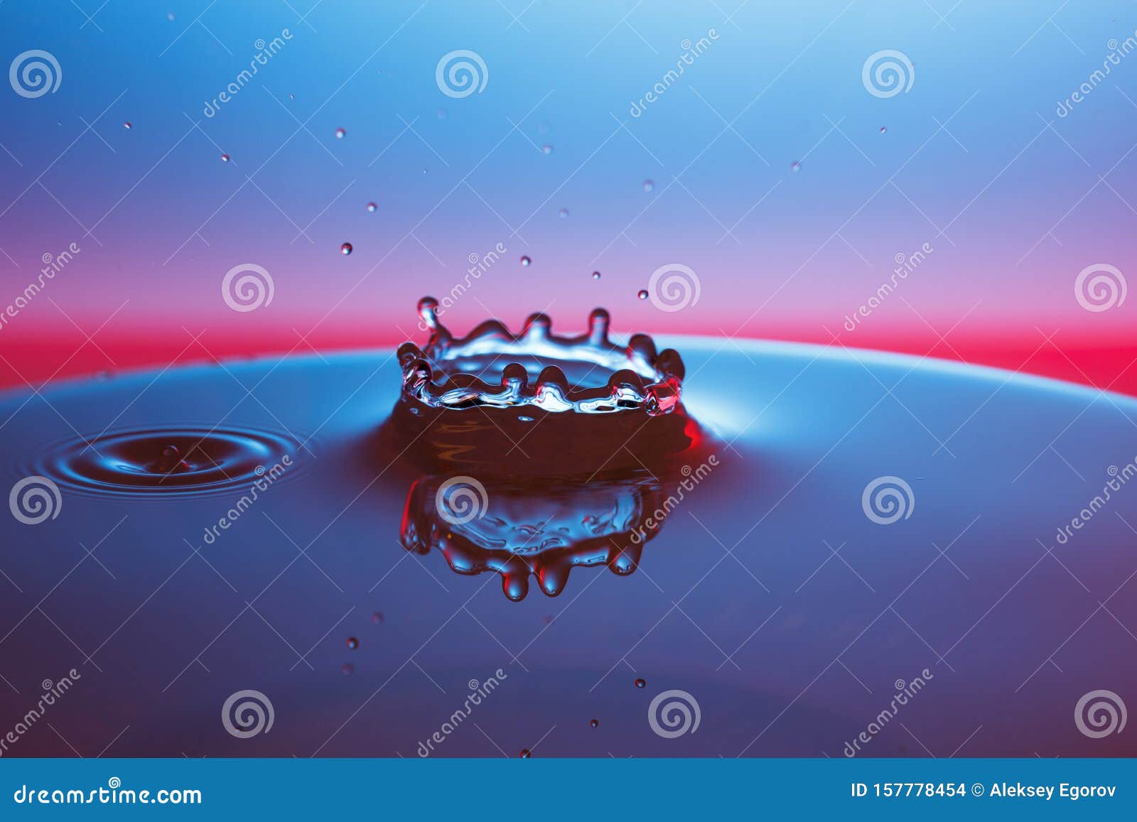 Drop of Water Falling Down in the Water Stock Photo - Image of ...