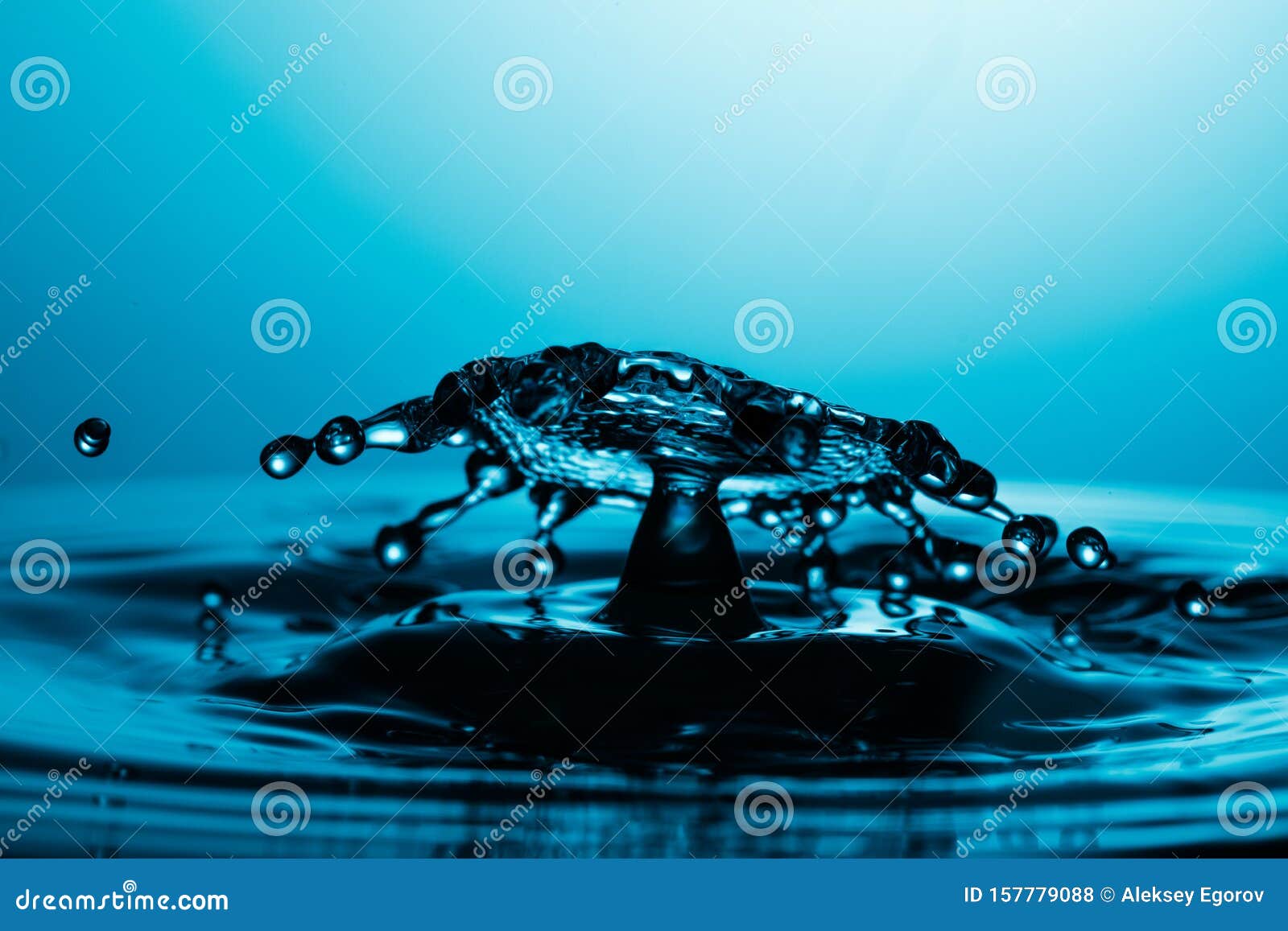 Drop of Water Falling Down in the Water Stock Photo - Image of impact ...