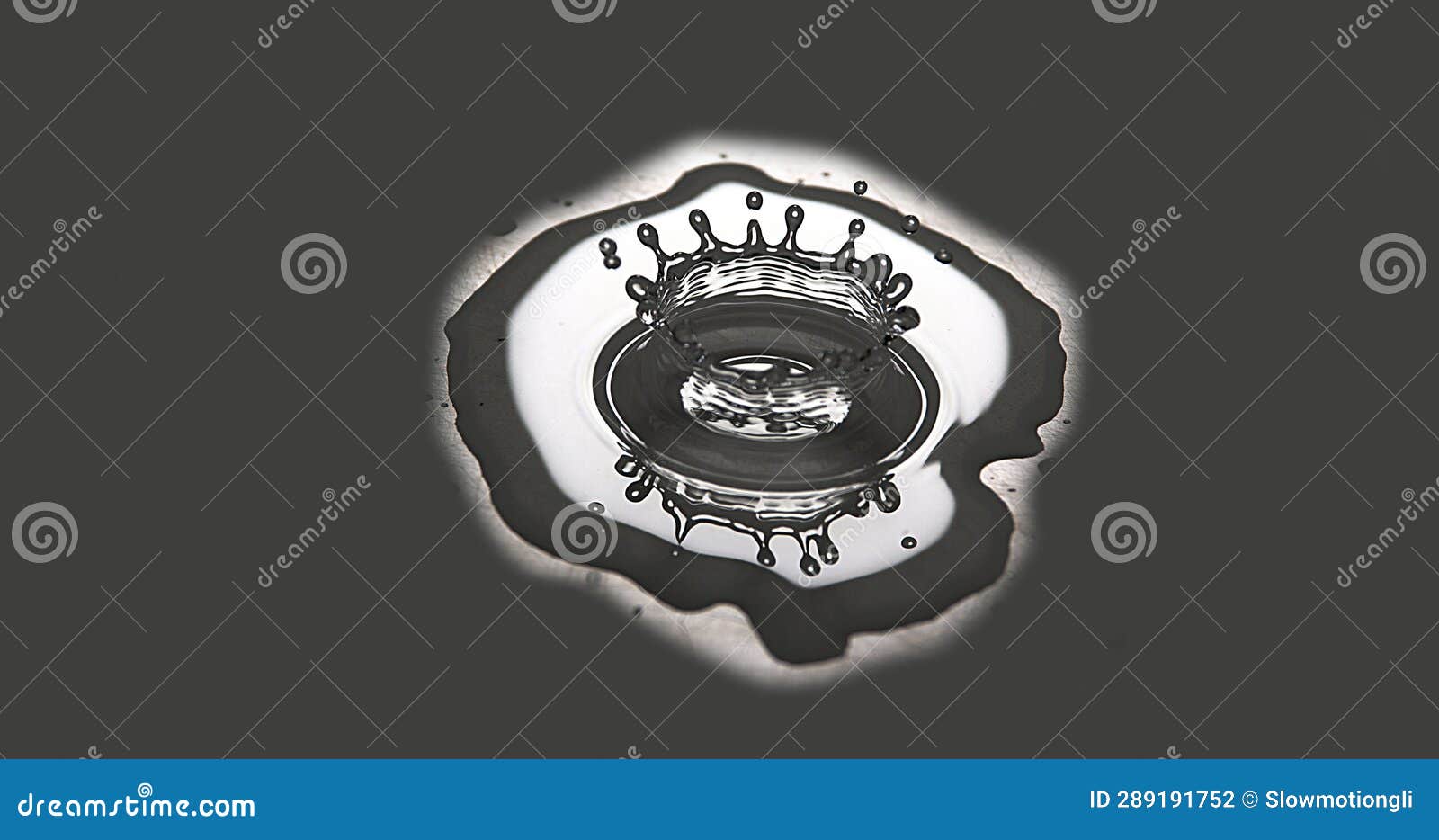 Drop of Water Falling into Water, Full Moon Stock Photo - Image of full ...