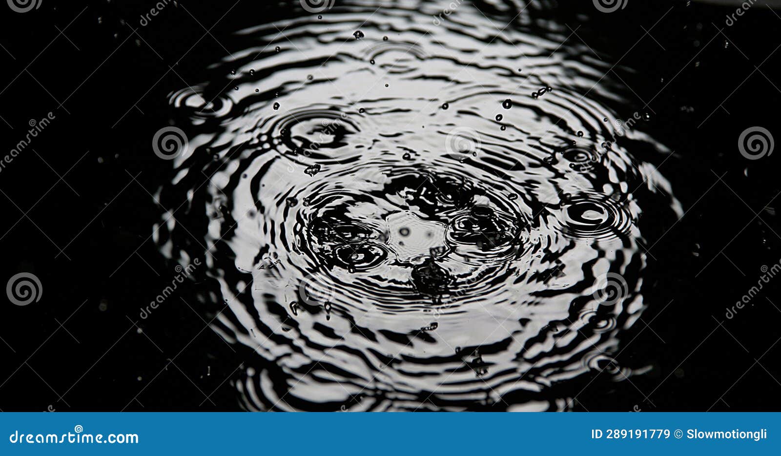 Drop of Water Falling into Water, Full Moon Stock Image - Image of ...