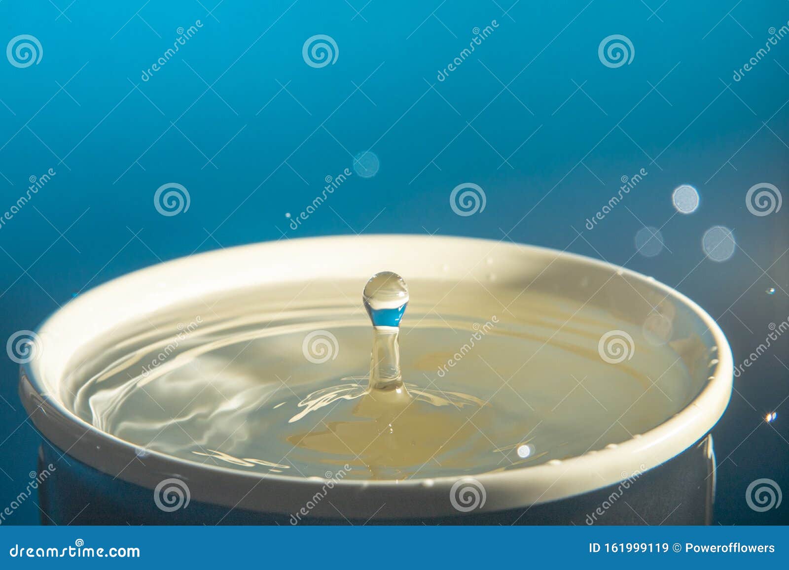 Drop of Water Falling into a Glass, Hitting Water Surface.Selected ...