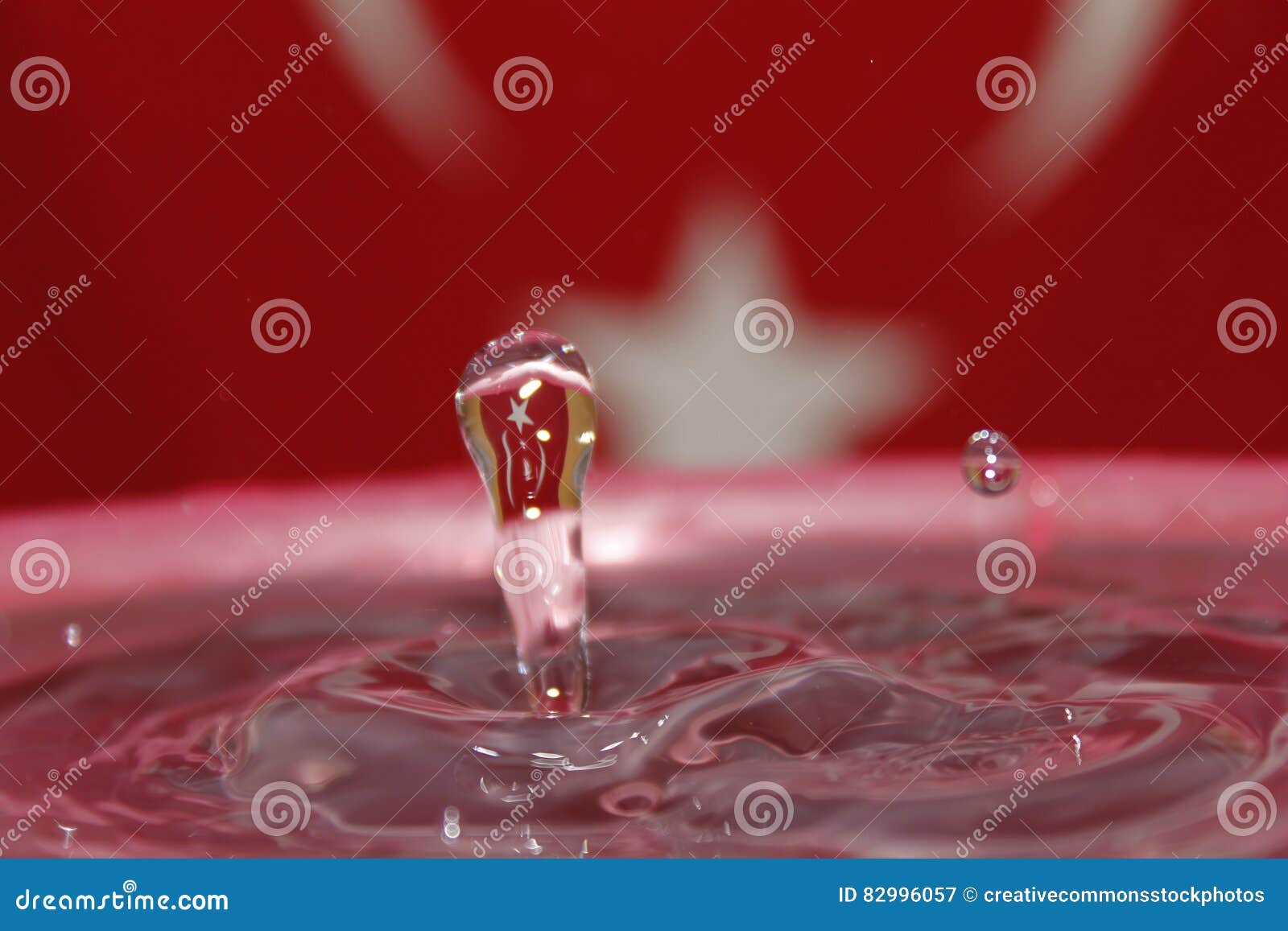 Drop Of Water Falling Into A Larger Body Of Water Picture. Image: 82996057
