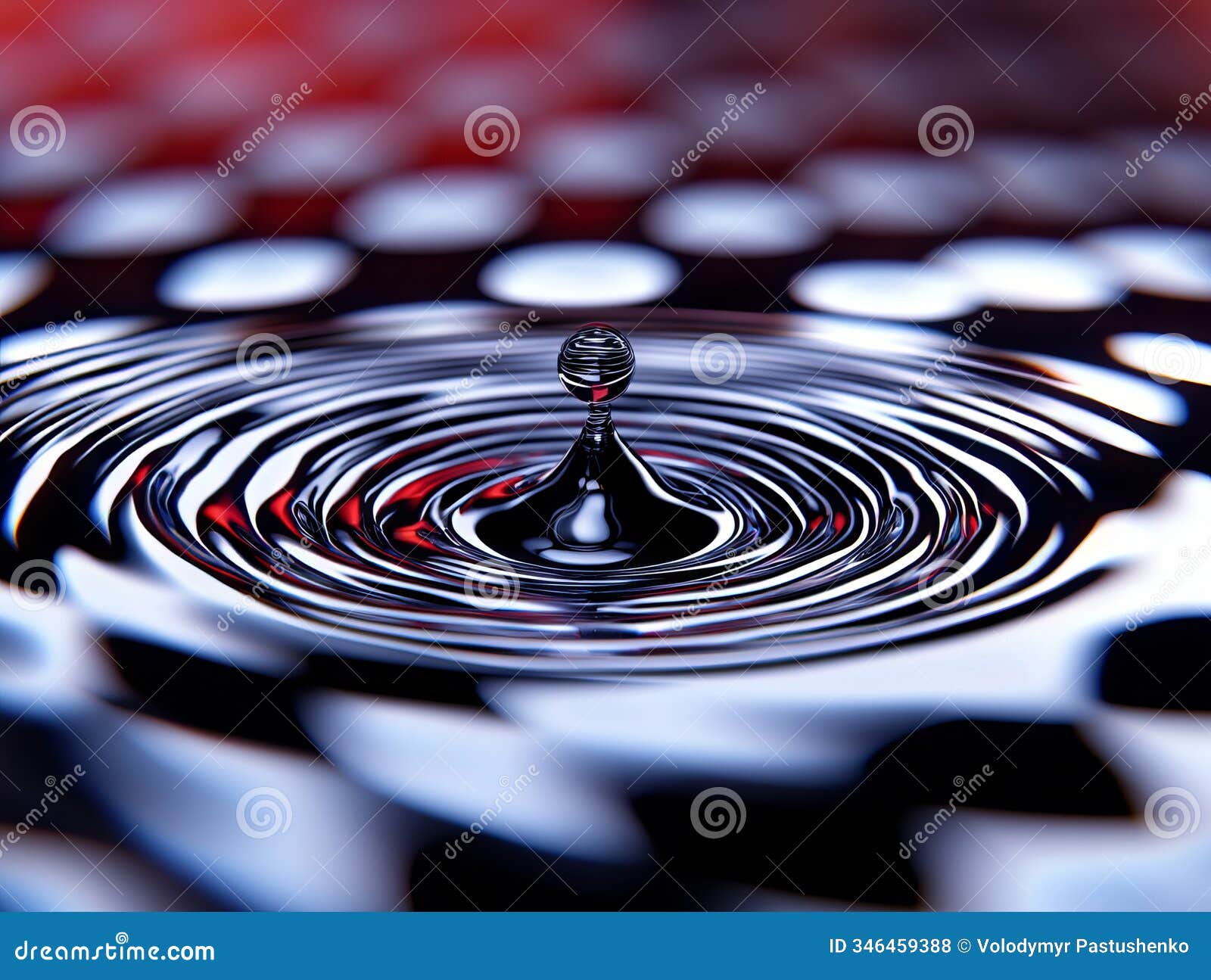 A Drop of Water Falling into a Pool of Water Stock Photo - Image of ...