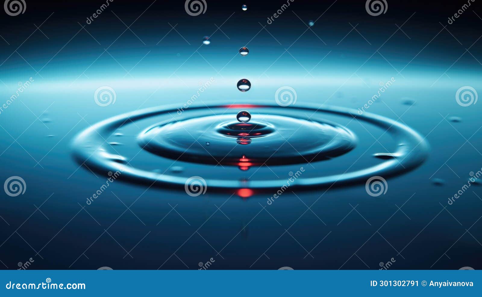 A Drop of Water Falling into a Pool of Water Stock Illustration ...