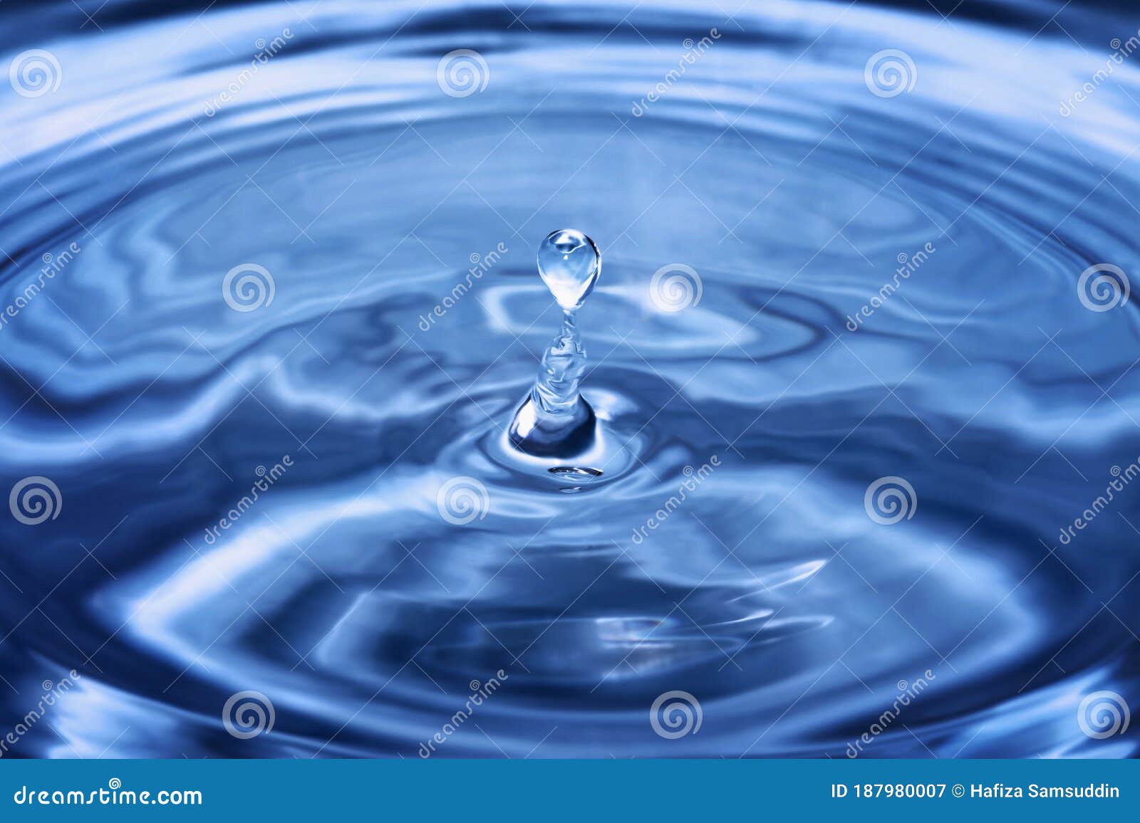 A Drop of Water Falling into the Water. Conceptual Image Stock Image ...