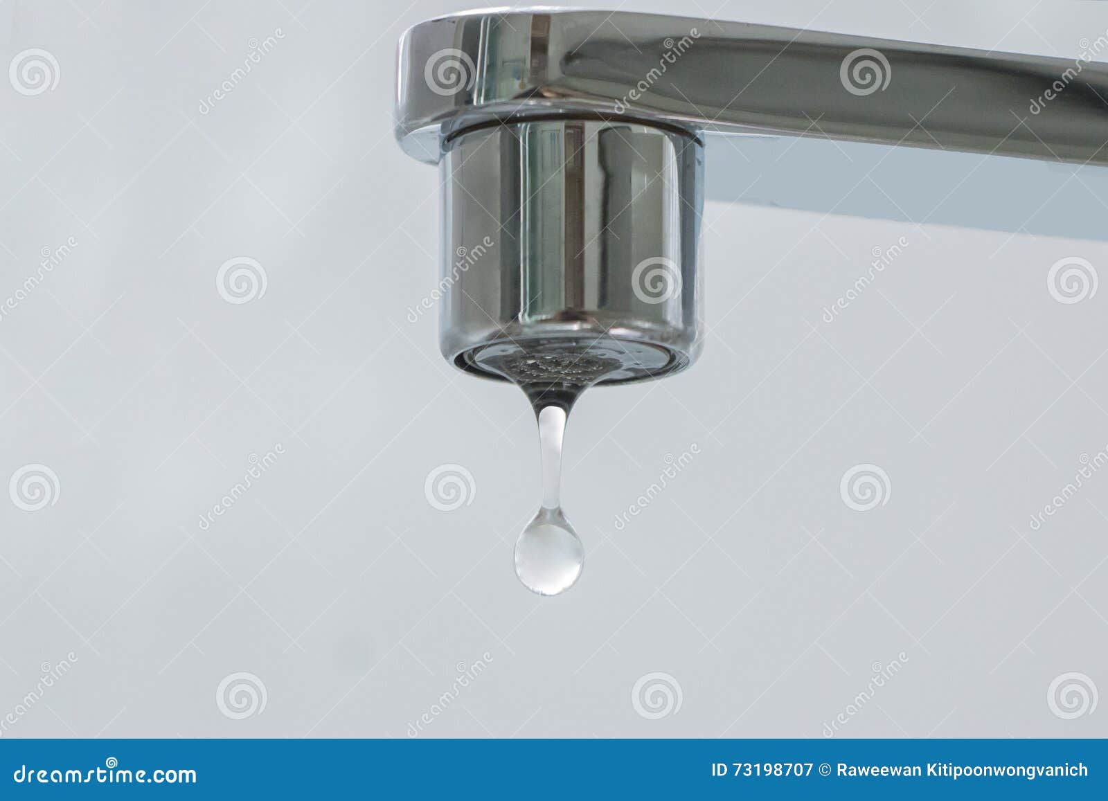 Drop of water from faucet stock image. Image of running - 73198707