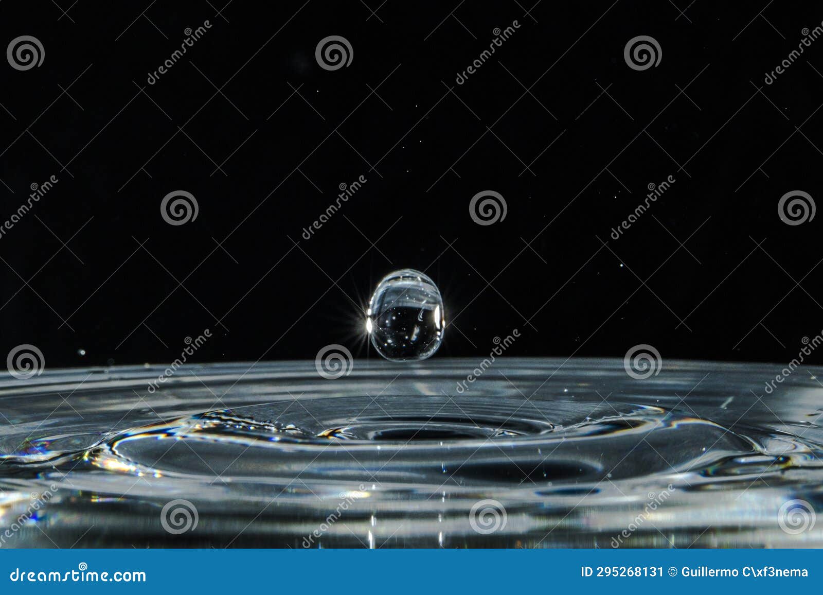 Drop of Water Floating in the Air Stock Image - Image of macro, flow ...