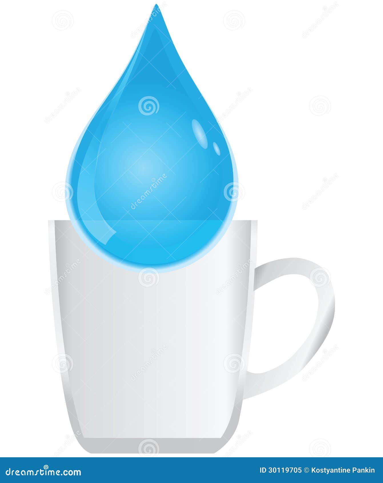 Water in a glass cup stock vector. Illustration of idea - 30119705
