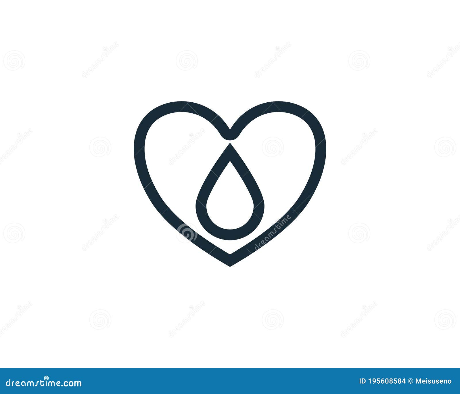 Drop Water and Heart Icon Vector Logo Template Illustration Design ...