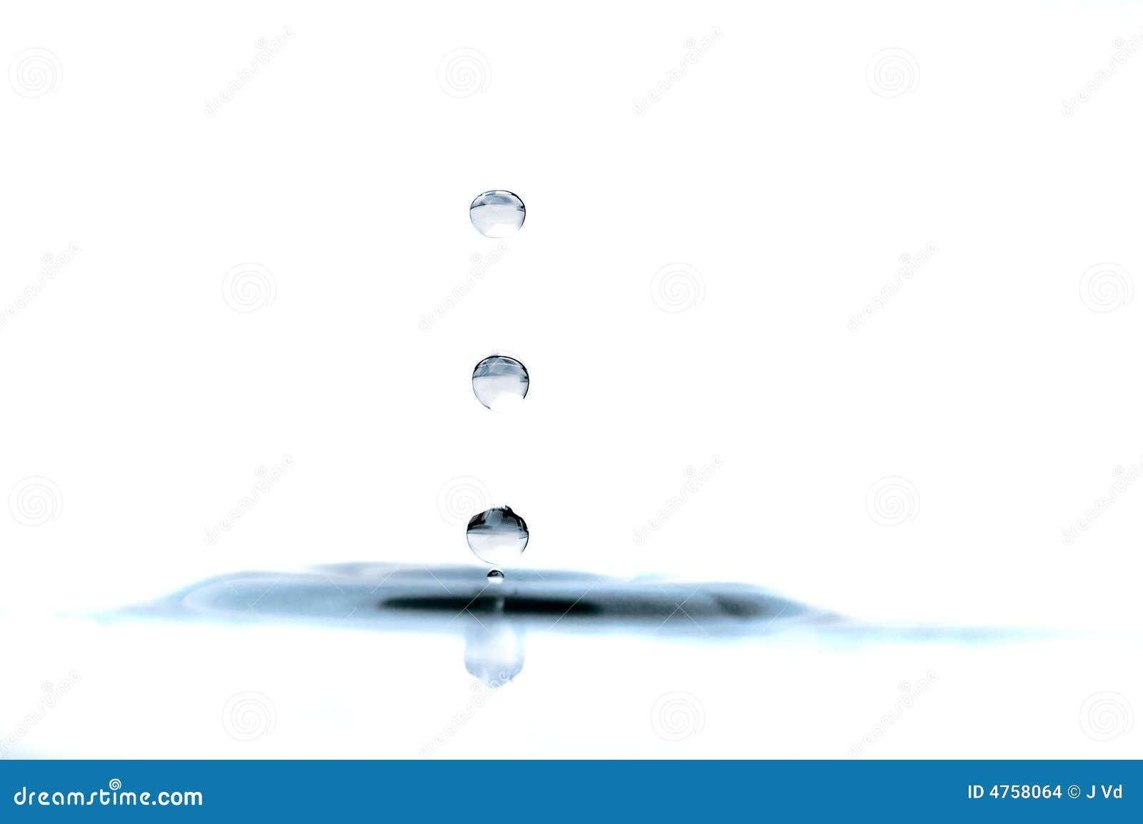 Drop of Water Isolated Over White Stock Photo - Image of liquid, motion ...
