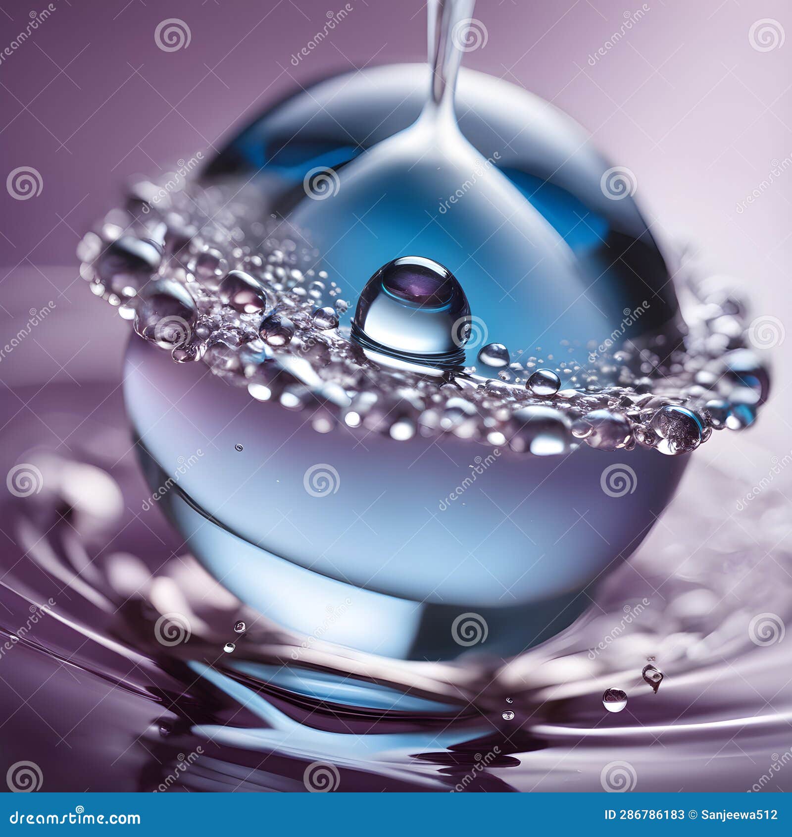 Drop of water micro view stock illustration. Illustration of drink ...