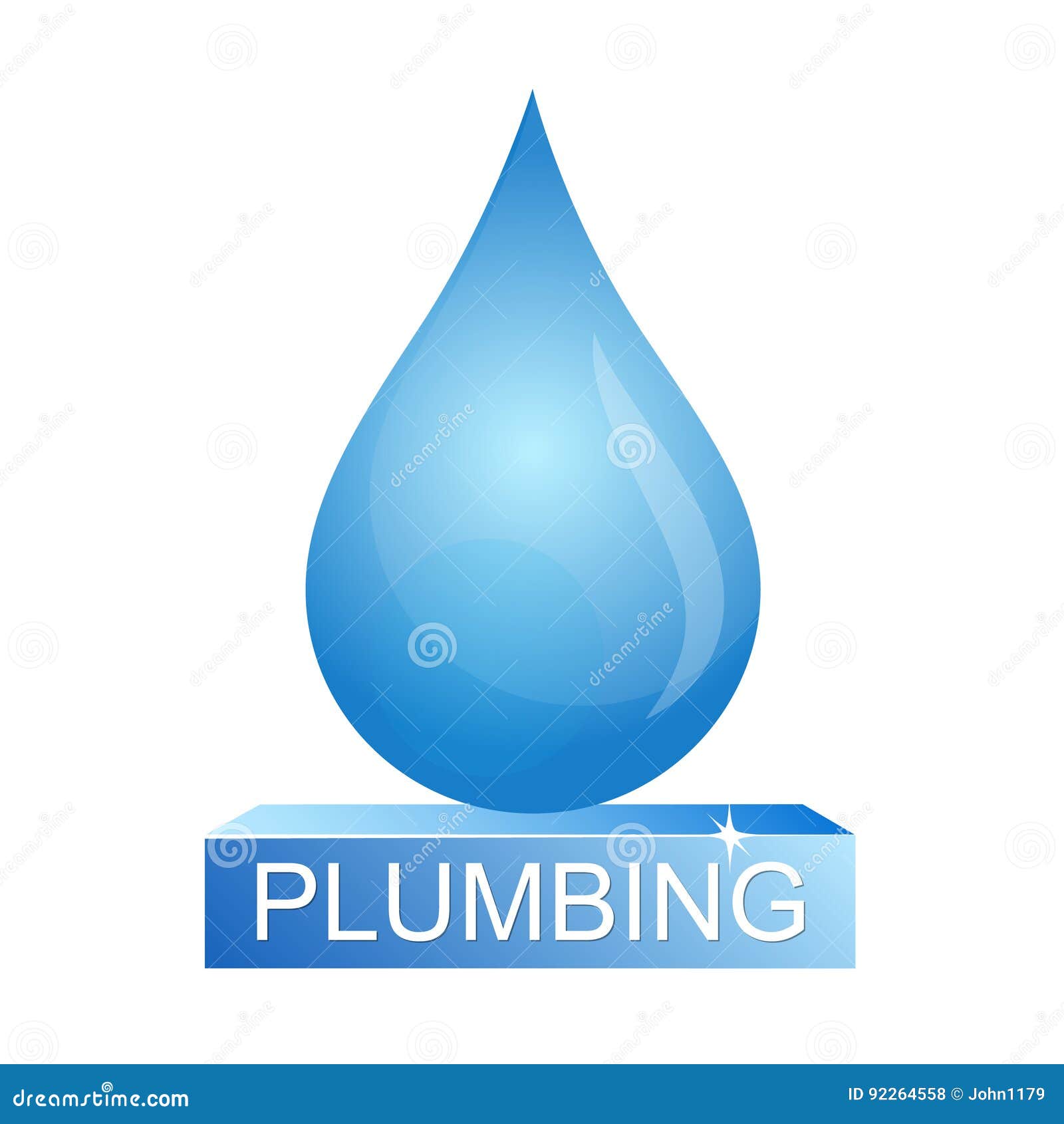 Drop of water plumbing stock vector. Illustration of sign - 92264558