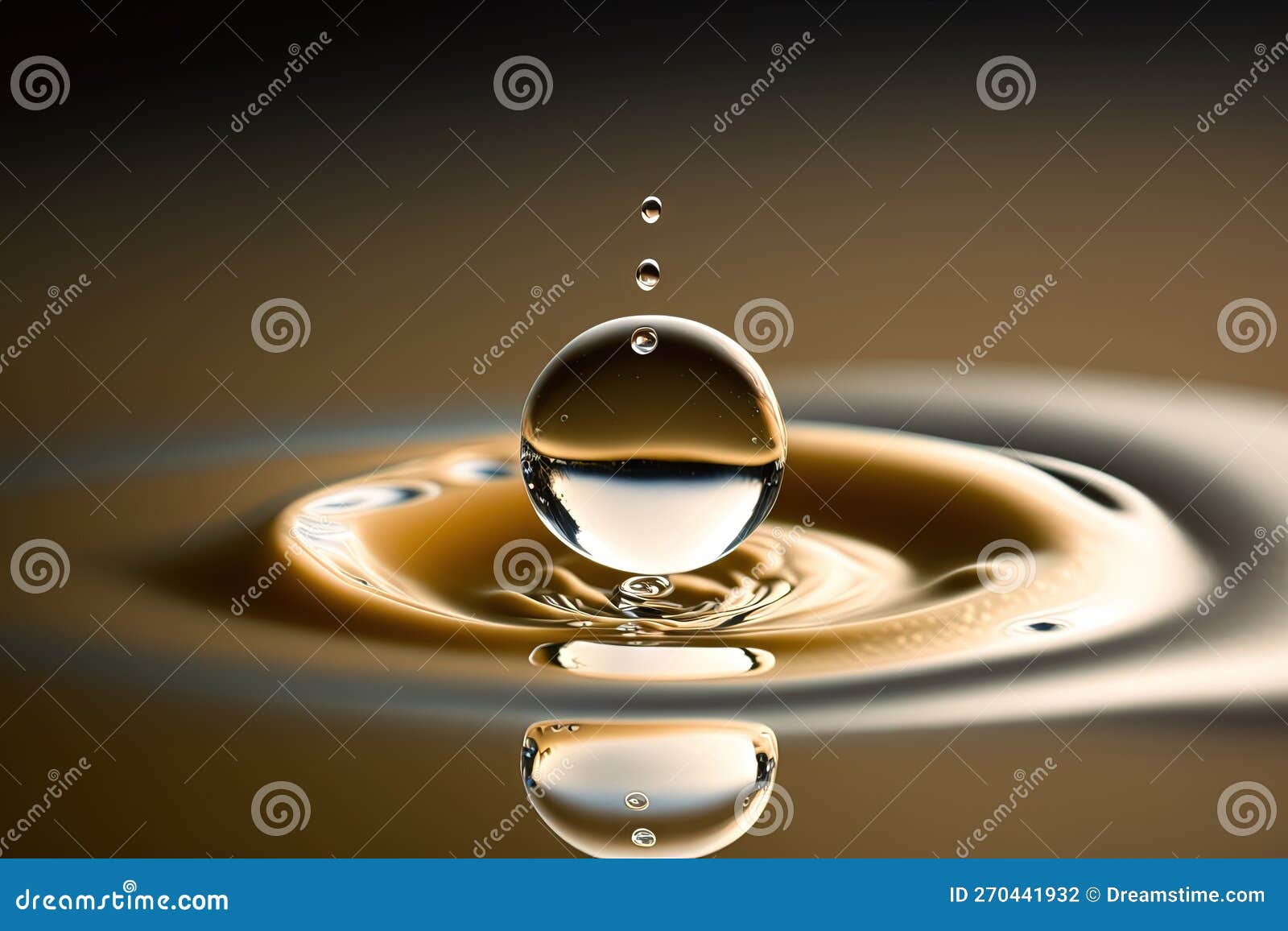 A Drop of Water is Shown in this Image of a Liquid. Stock Illustration ...