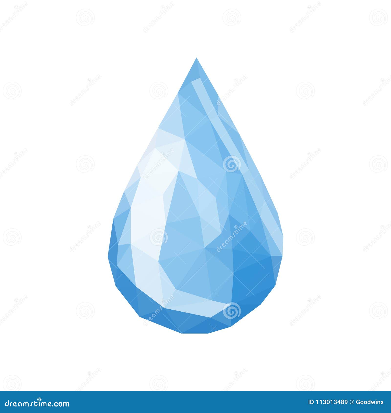 Drop of Water Triangles Polygonal Simple Vector on White Stock Vector ...