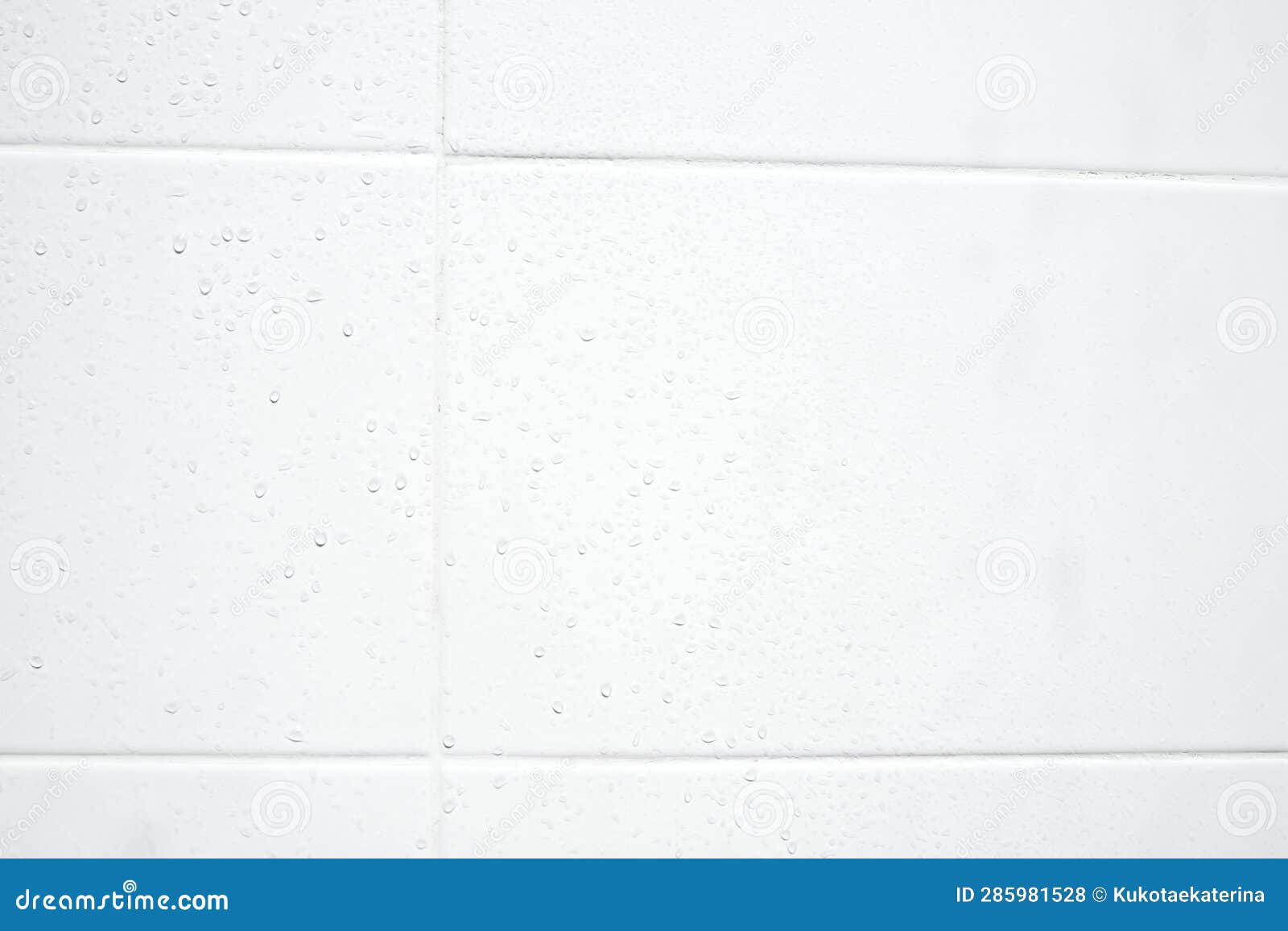 Drop of Water on White Tiles Wall Texture Background Stock Photo ...