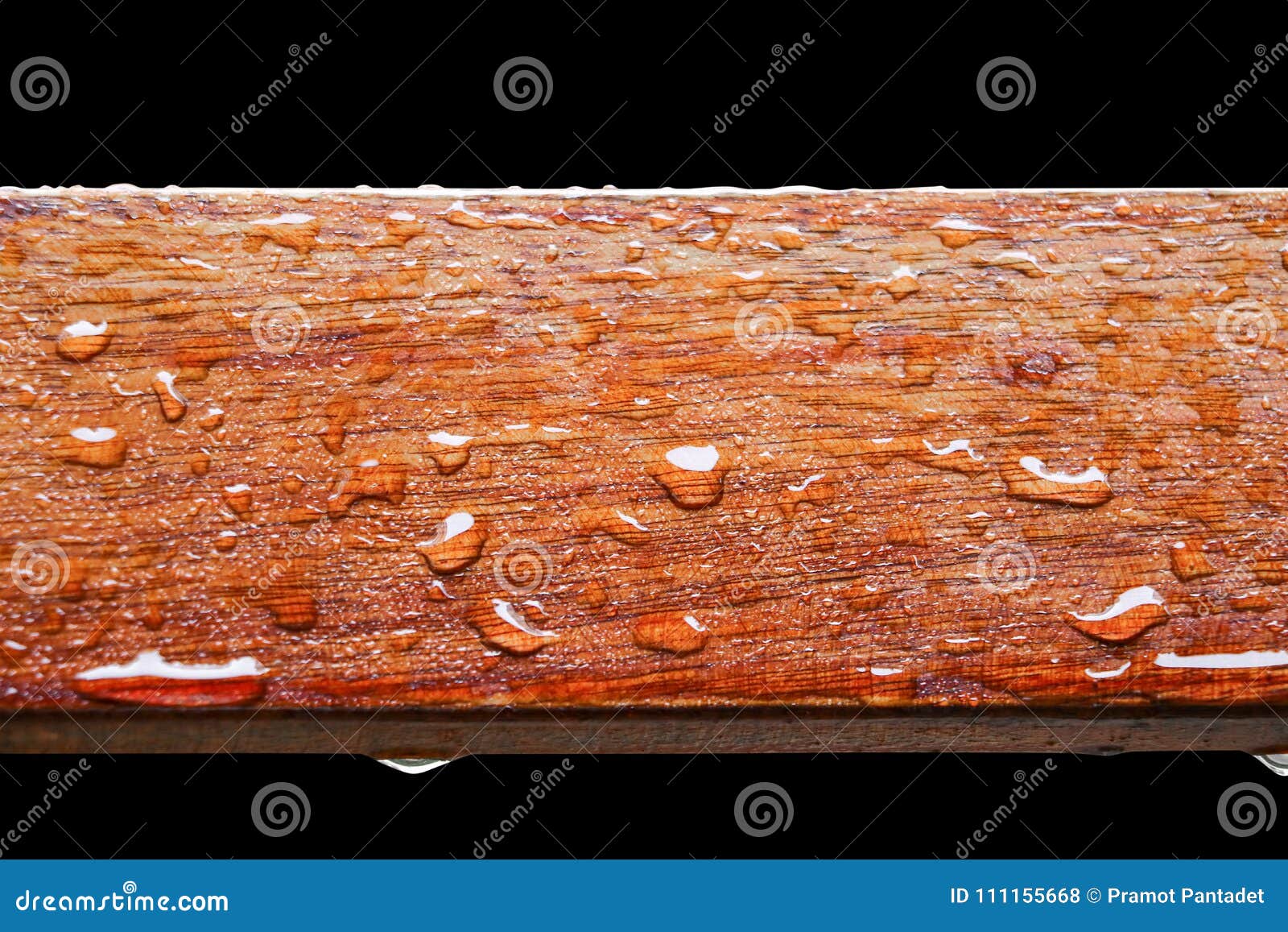 Drop of Water on Wood with Raindrop after a Rain with Copy Space Stock ...