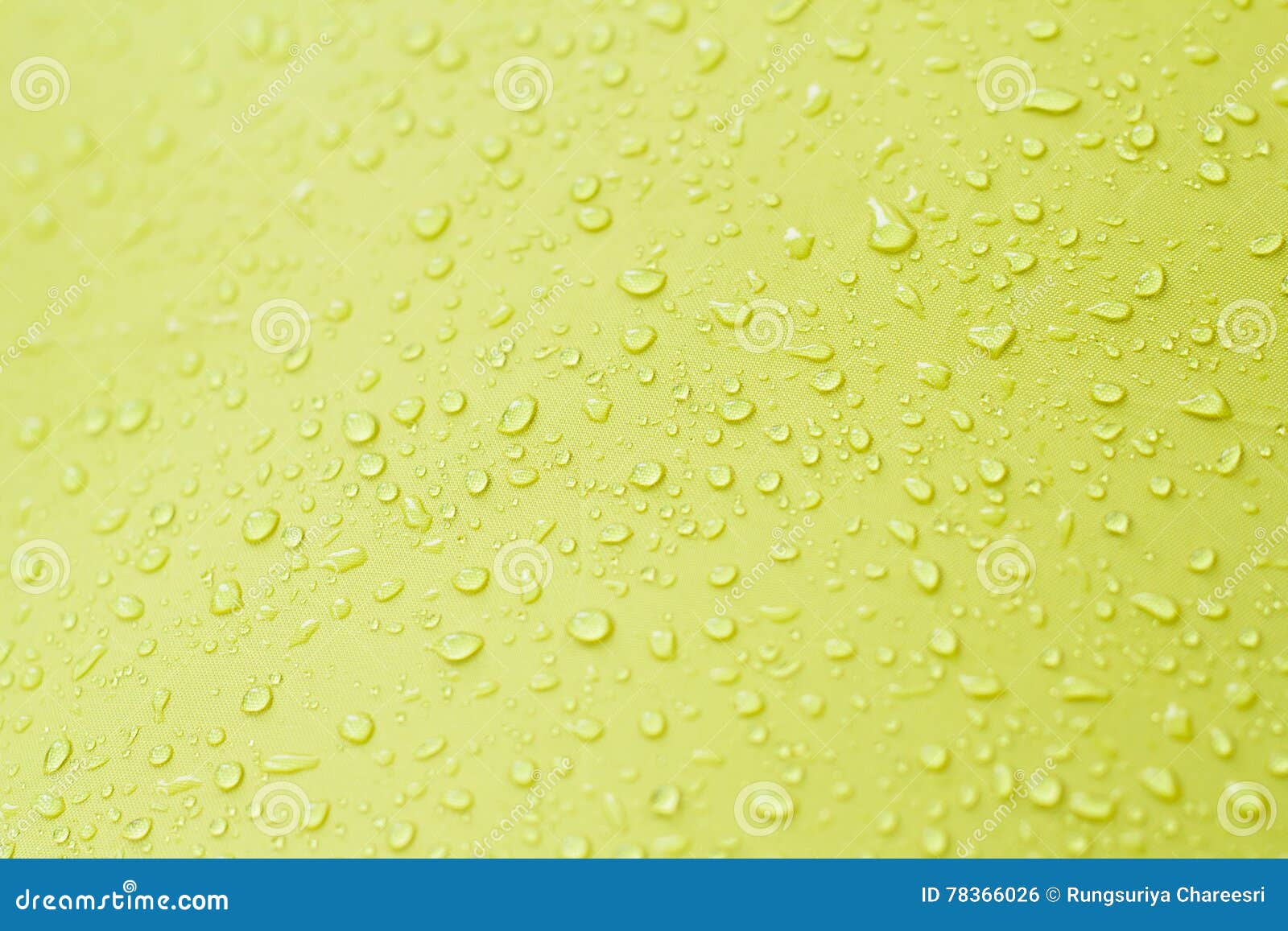 Drop of Water on Yellow Background. Stock Photo - Image of backgrounds ...