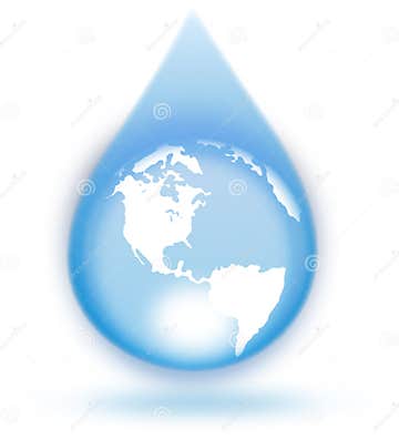 Drop with world stock illustration. Illustration of planet - 2716480