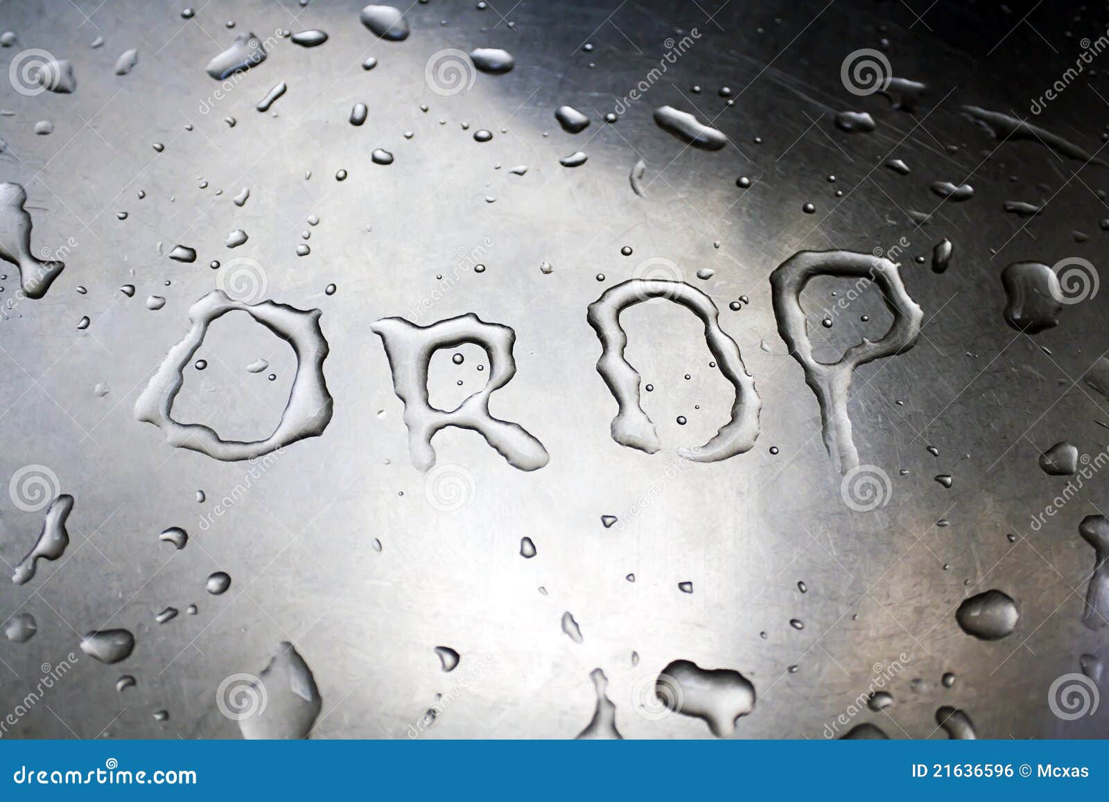 Drop written with water stock photo. Image of element - 21636596